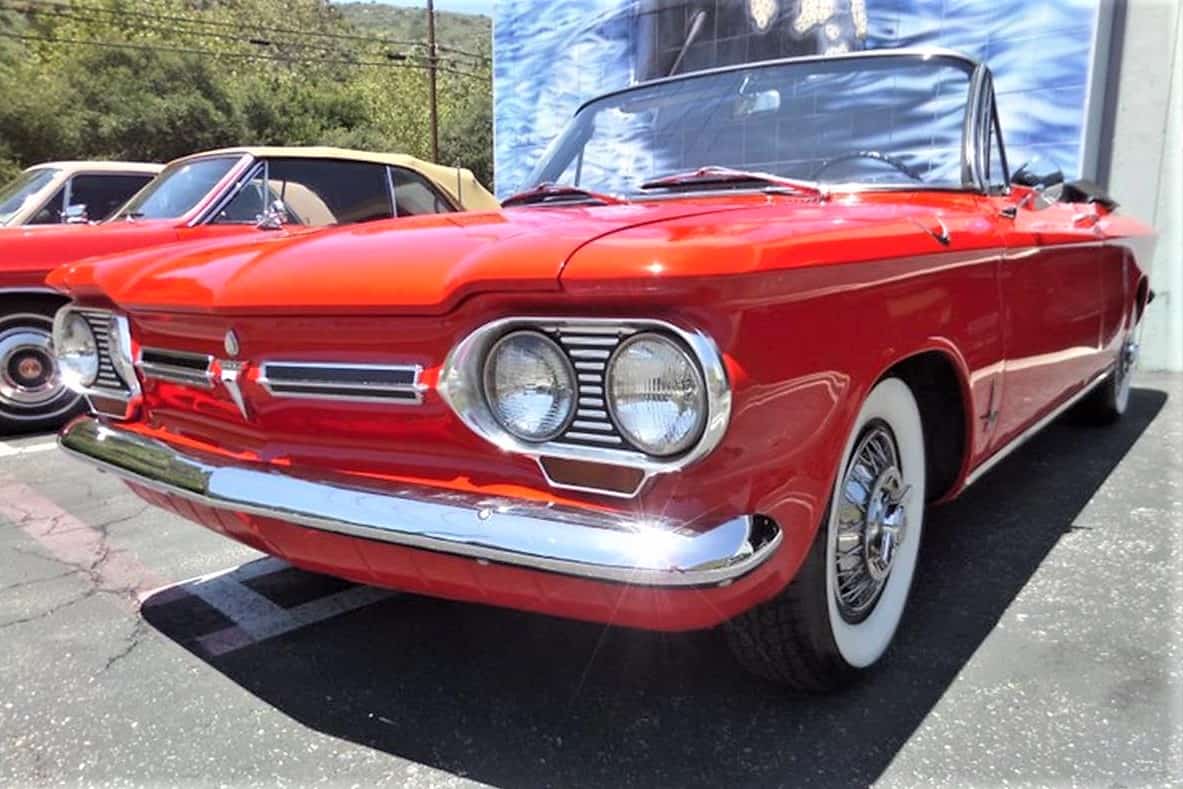 Pick of the Day: 1962 Chevrolet Corvair convertible in bright Roman Red