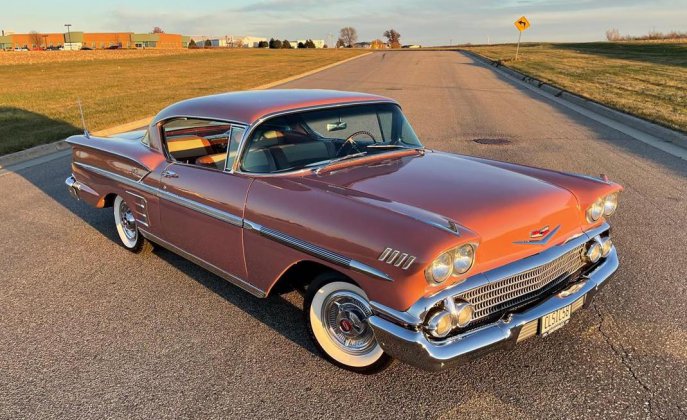 Pick of the Day: 1958 Chevrolet Impala finished in rare coral color ...